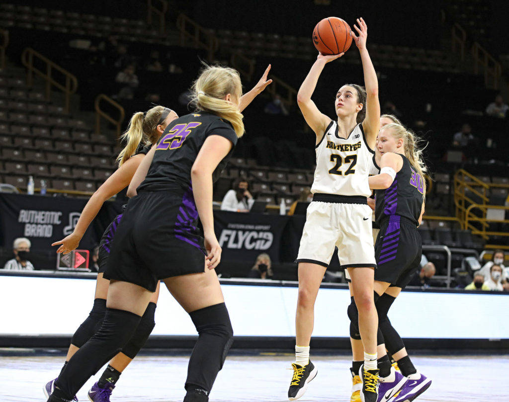 Clark sets her standard, Iowa takes care of UNI in opener - The Next